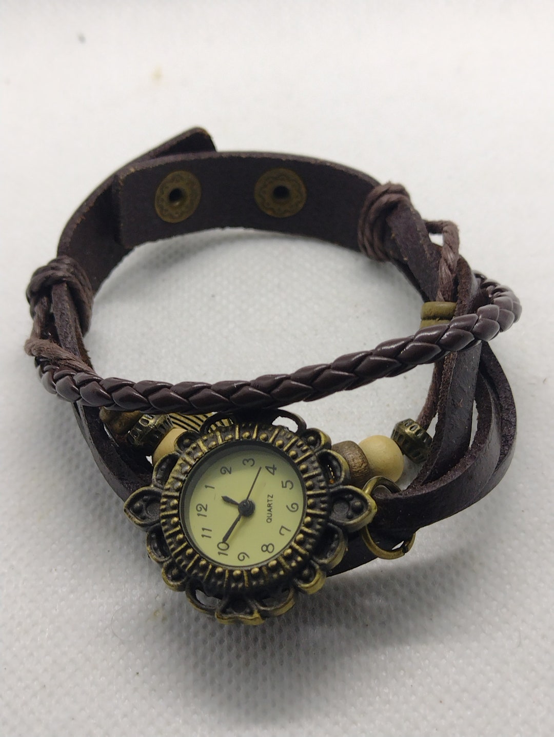 Vintage Leather Works Watch Native American Theme Multi - Etsy