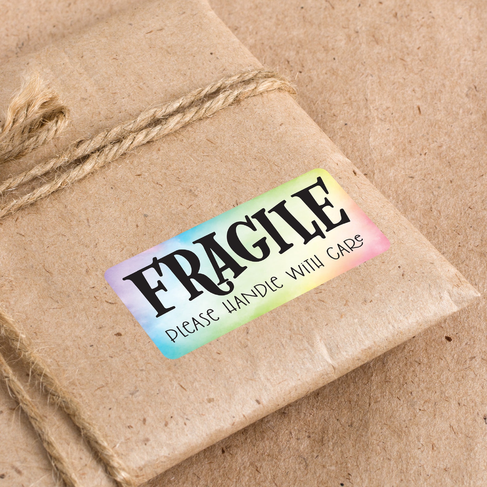 Fragile Shipping Sticker Handle With Care Packaging Sticker | Etsy