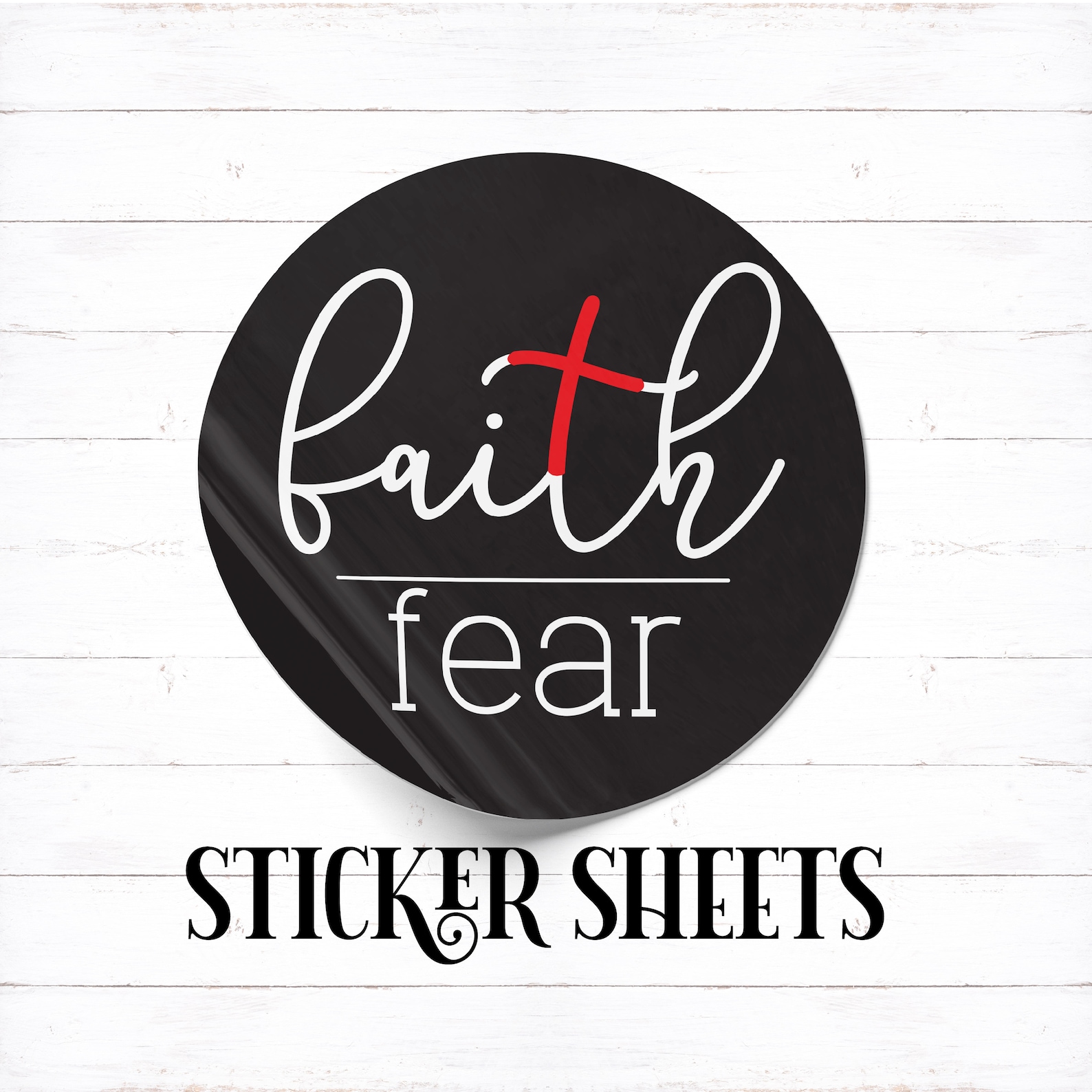 Faith Over Fear Stickers Round Stickers Faith Labels - Etsy