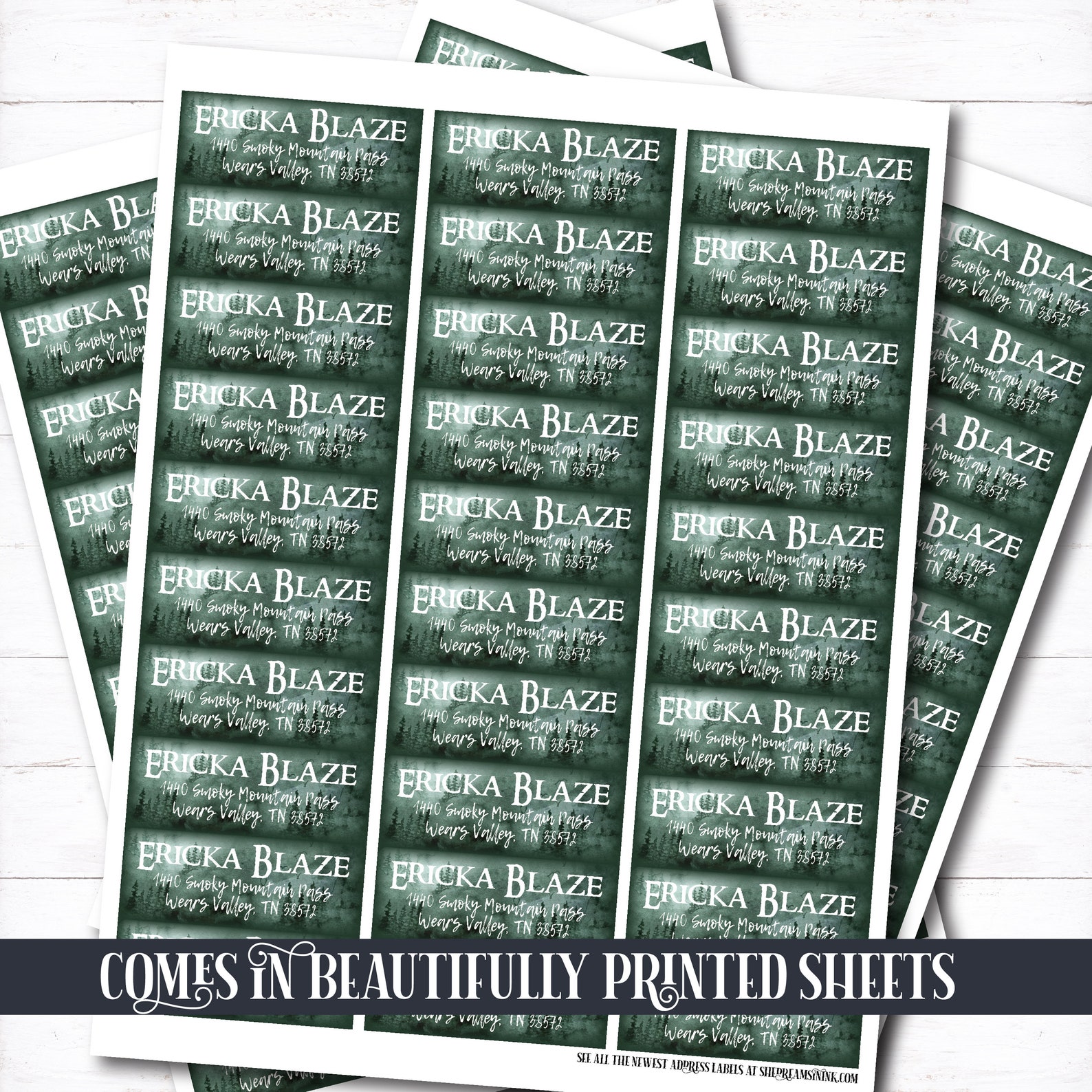 Mountain Address Labels Watercolor Address Labels Nature - Etsy