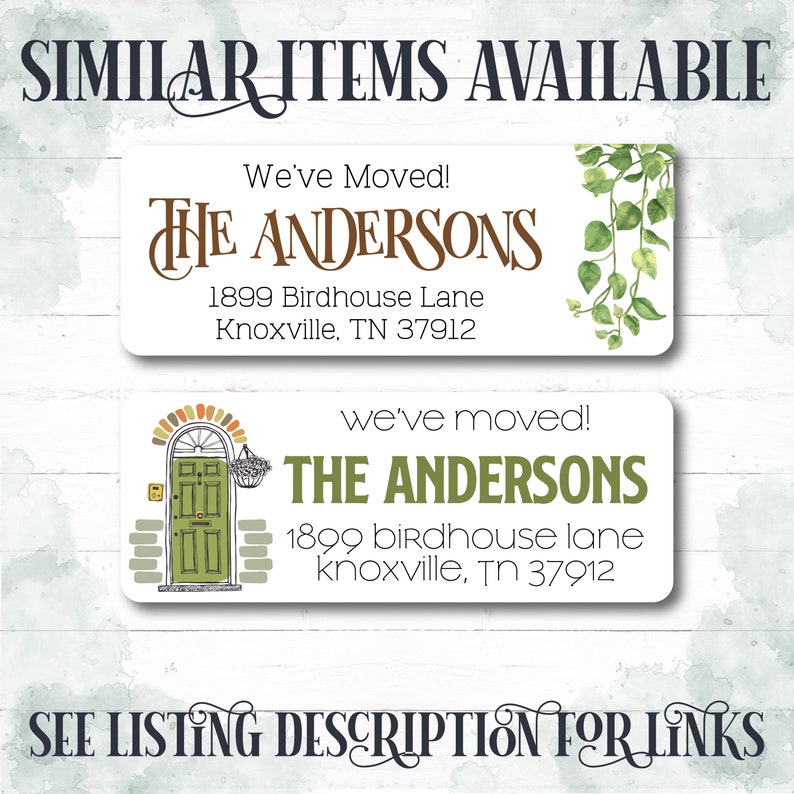 Custom return address labels personalized return address | Etsy