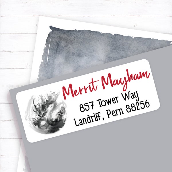 Dragon Address Label - Etsy