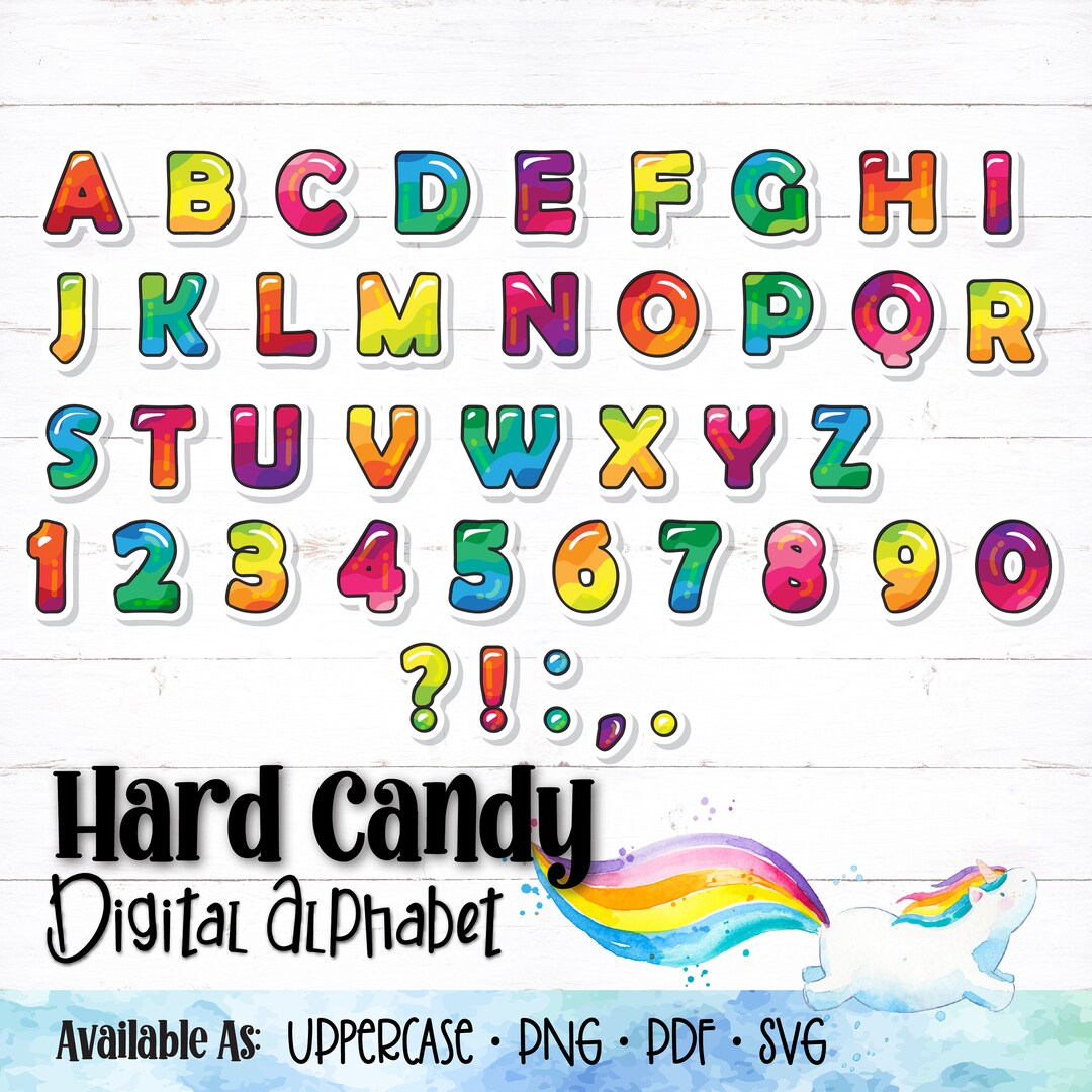 Rainbow Watercolor Marker Printable Digital Alphabet Letters, Rainbow ...