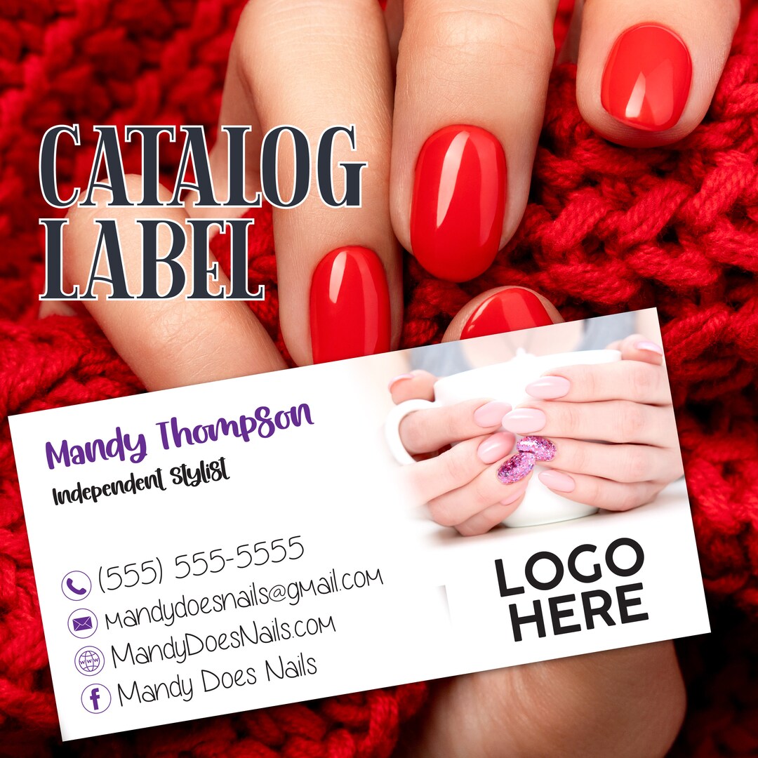 Catalog Label With All Your Contact Info on It, Catalog Label, Folder ...