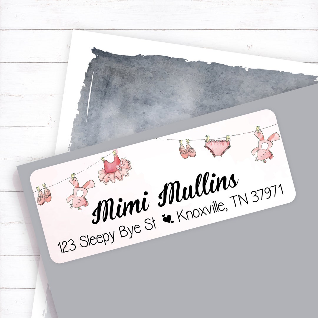 It's A Girl, Custom Return, Address Labels, Personalized Return, Baby ...