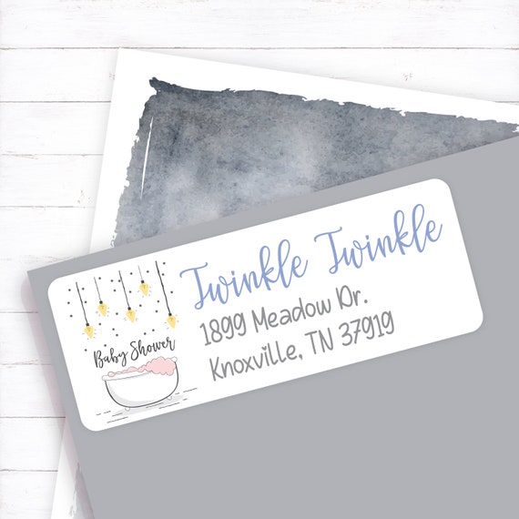 Baby Shower Address Label Template Tea Party Bottle Label Girl