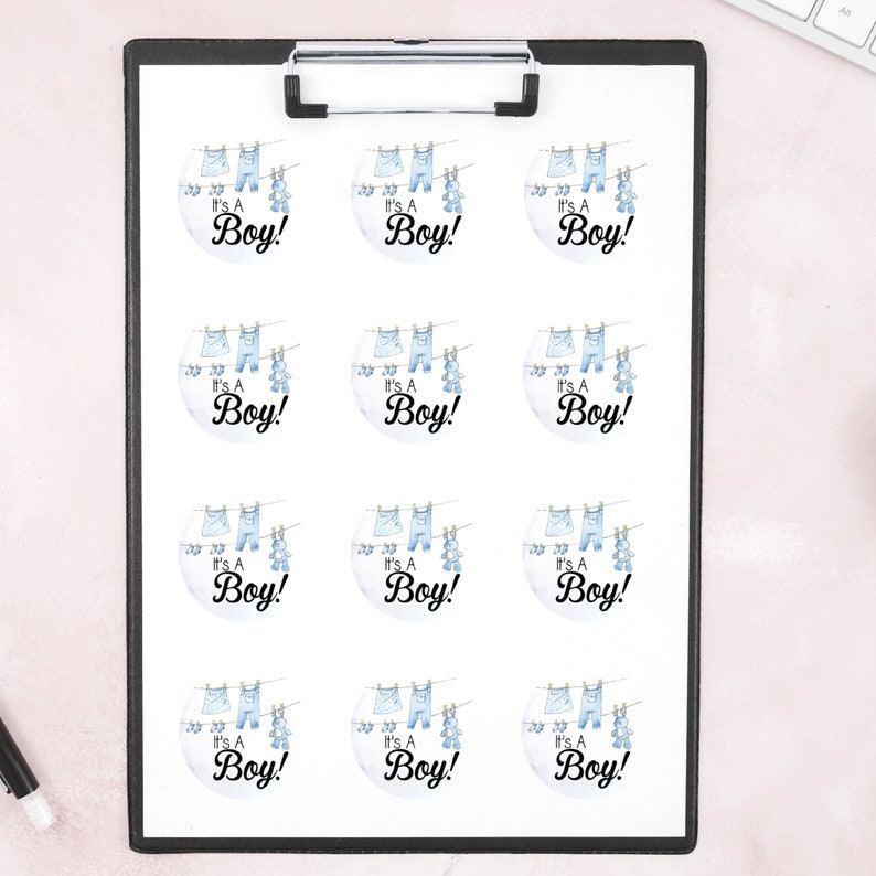 Its A Boy Stickers Round Stickers Baby Shower Labels Baby - Etsy
