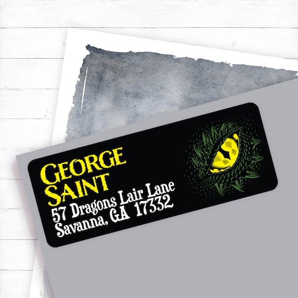 Dragon Address Label - Etsy