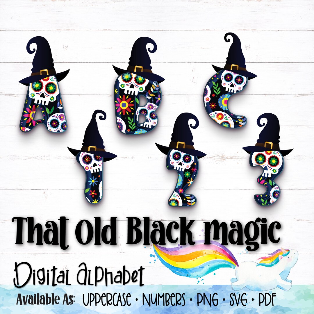 Day of the Dead Alphabet Digital Alphabet Sugar Skull - Etsy