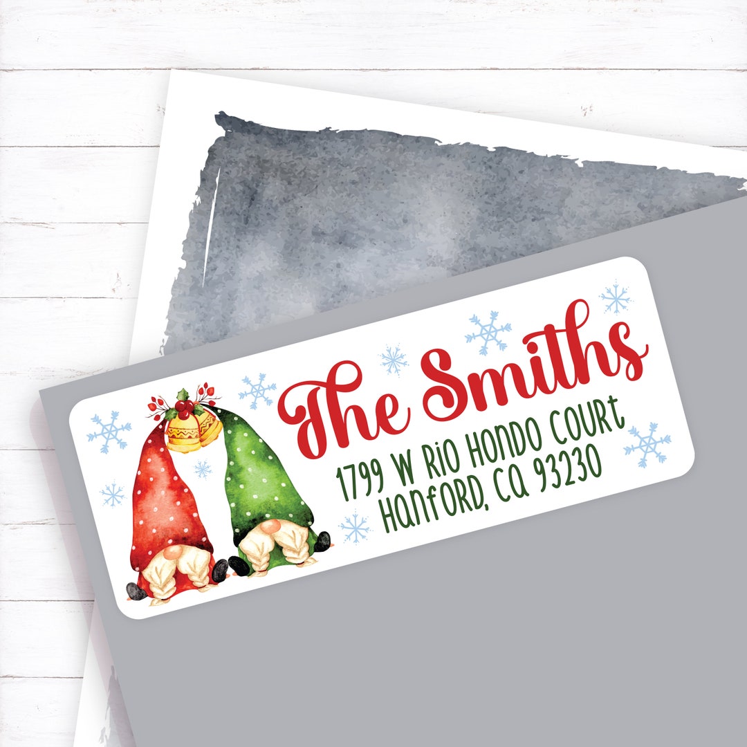 Christmas Address Label, Personalized Address, Return Address, Custom ...