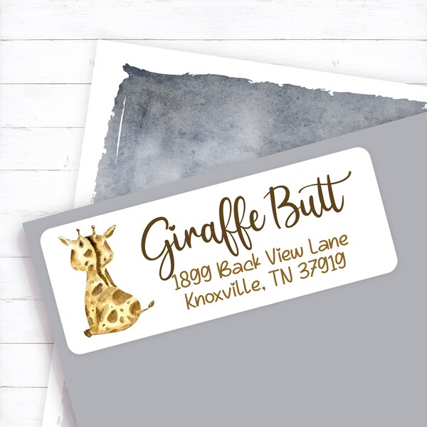 Giraffe Label - Etsy