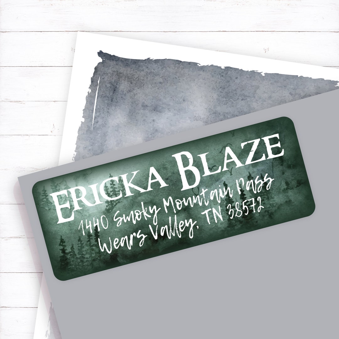 Mountain Address Labels, Watercolor Address Labels, Nature Address ...