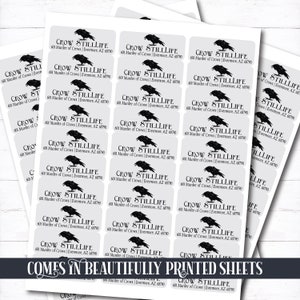 Gothic Address Label, Gothic Raven, Raven, Crow Address Sticker, Witchy ...