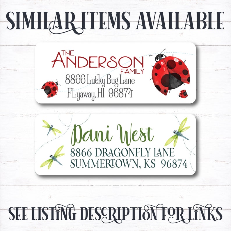 Custom Return Address Labels Personalized Return Address - Etsy