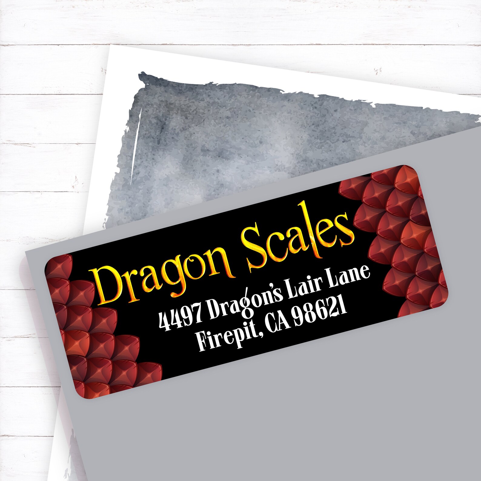 Dragon Scales Address Label Dragon Address Label Fantasy - Etsy