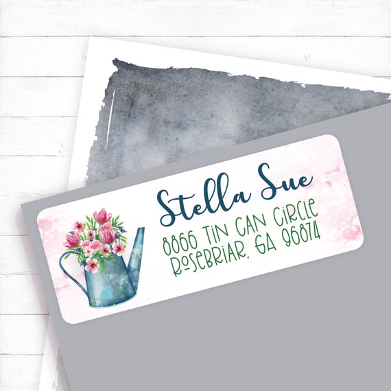 Watering Can Labels for Envelopes Gardening Personalized | Etsy