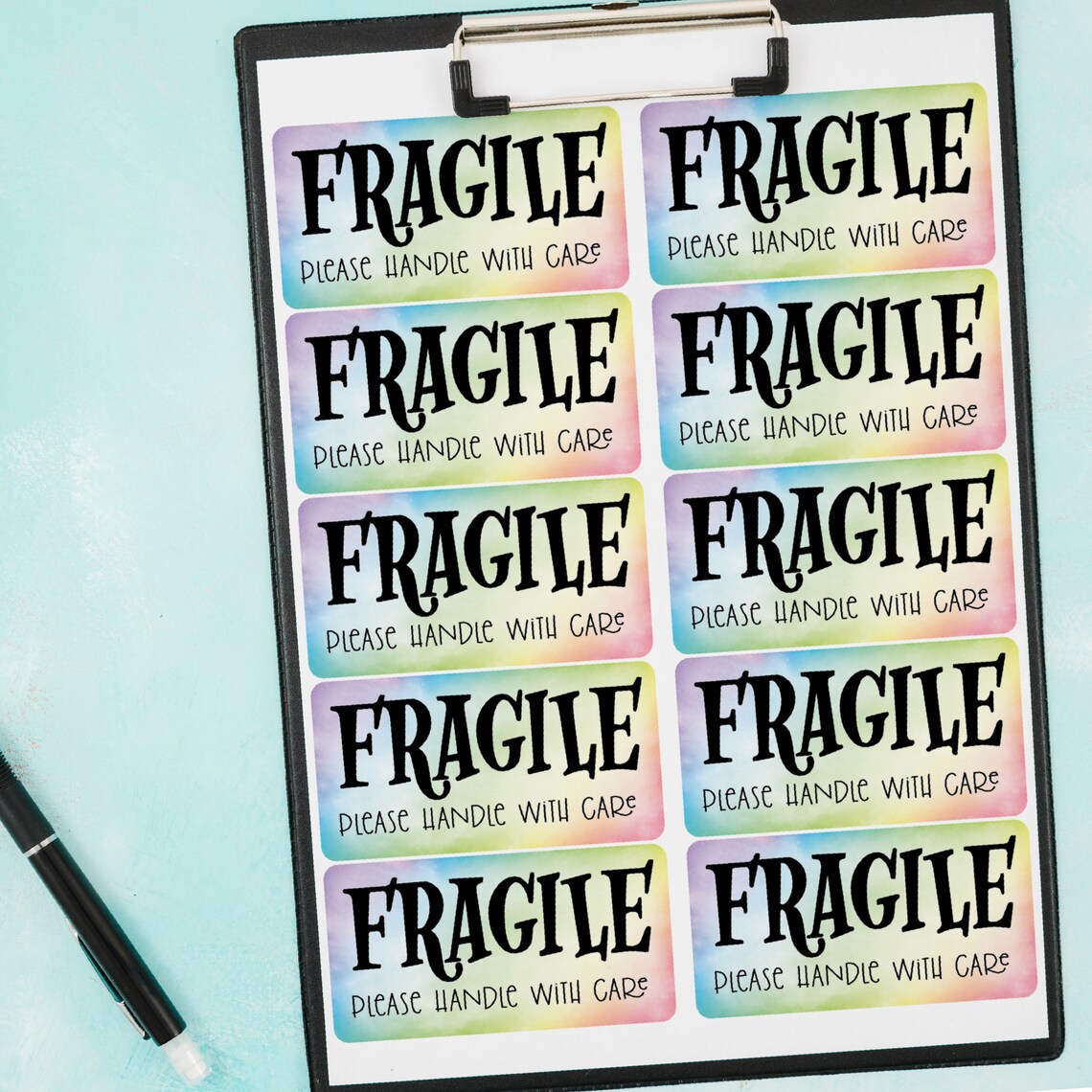 Fragile Shipping Sticker Handle With Care Packaging Sticker - Etsy