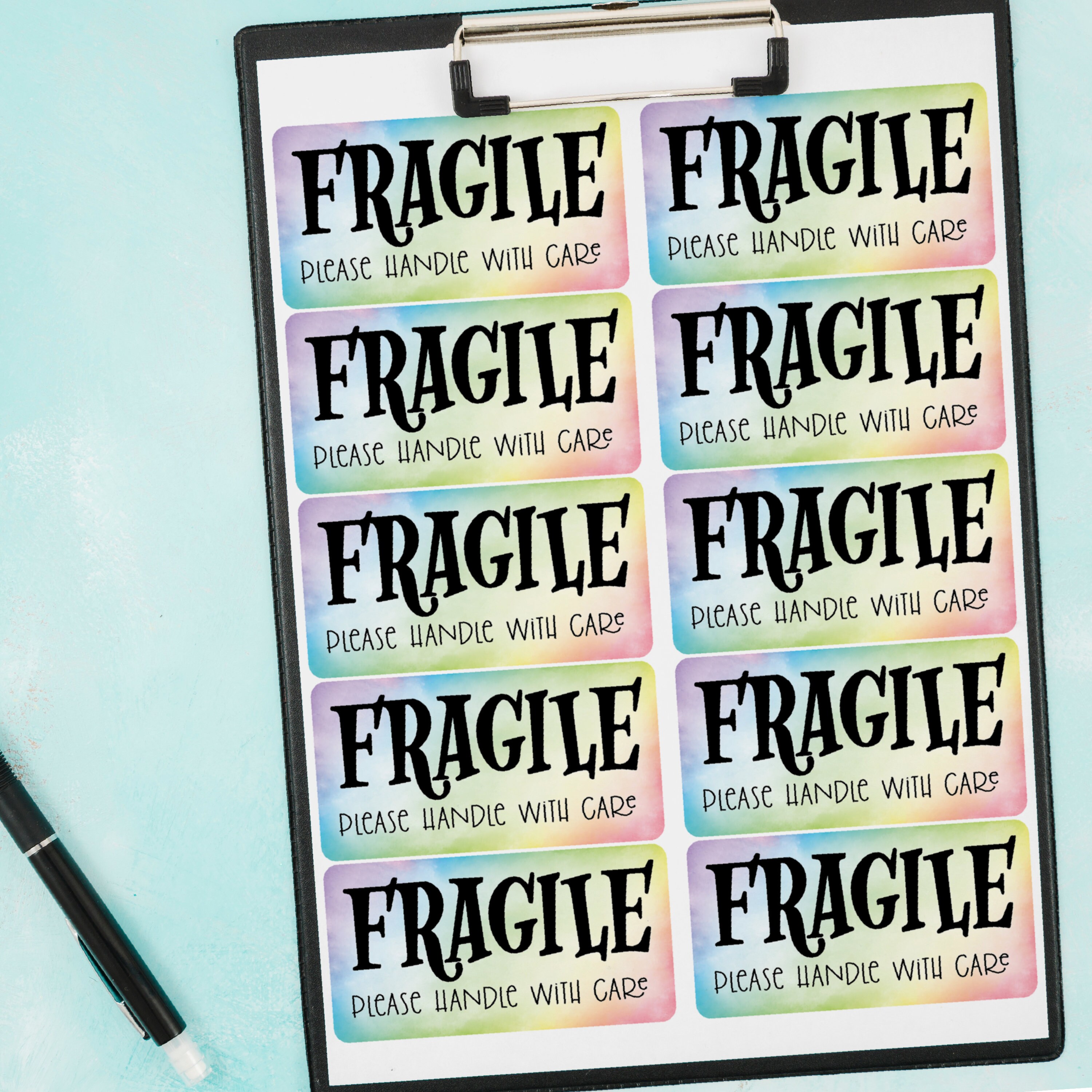 Fragile Shipping Sticker Handle With Care Packaging Sticker | Etsy