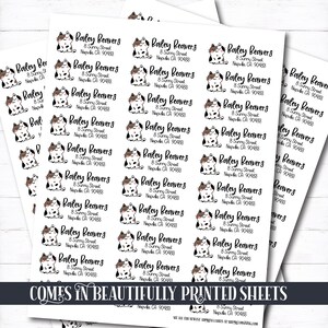 Adorable Sketch Kitty Address Label, Cat Lover Address Label, Crazy Cat ...