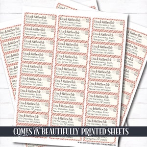 Christmas Mail, Christmas Return Address Label, Christmas Card Return ...