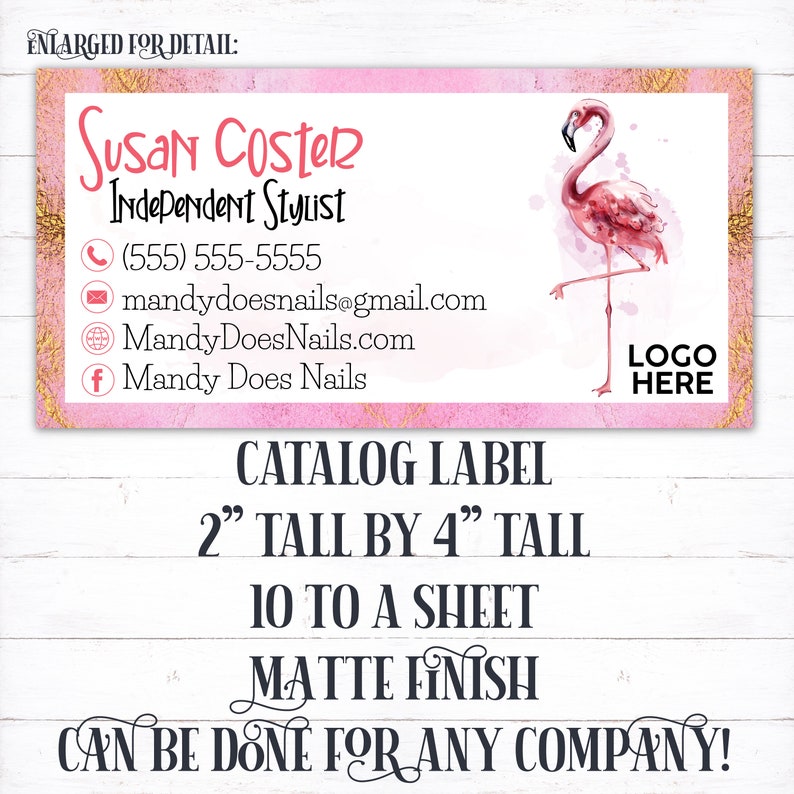 Nail Product Catalog Label With All Your Contact Info on it | Etsy