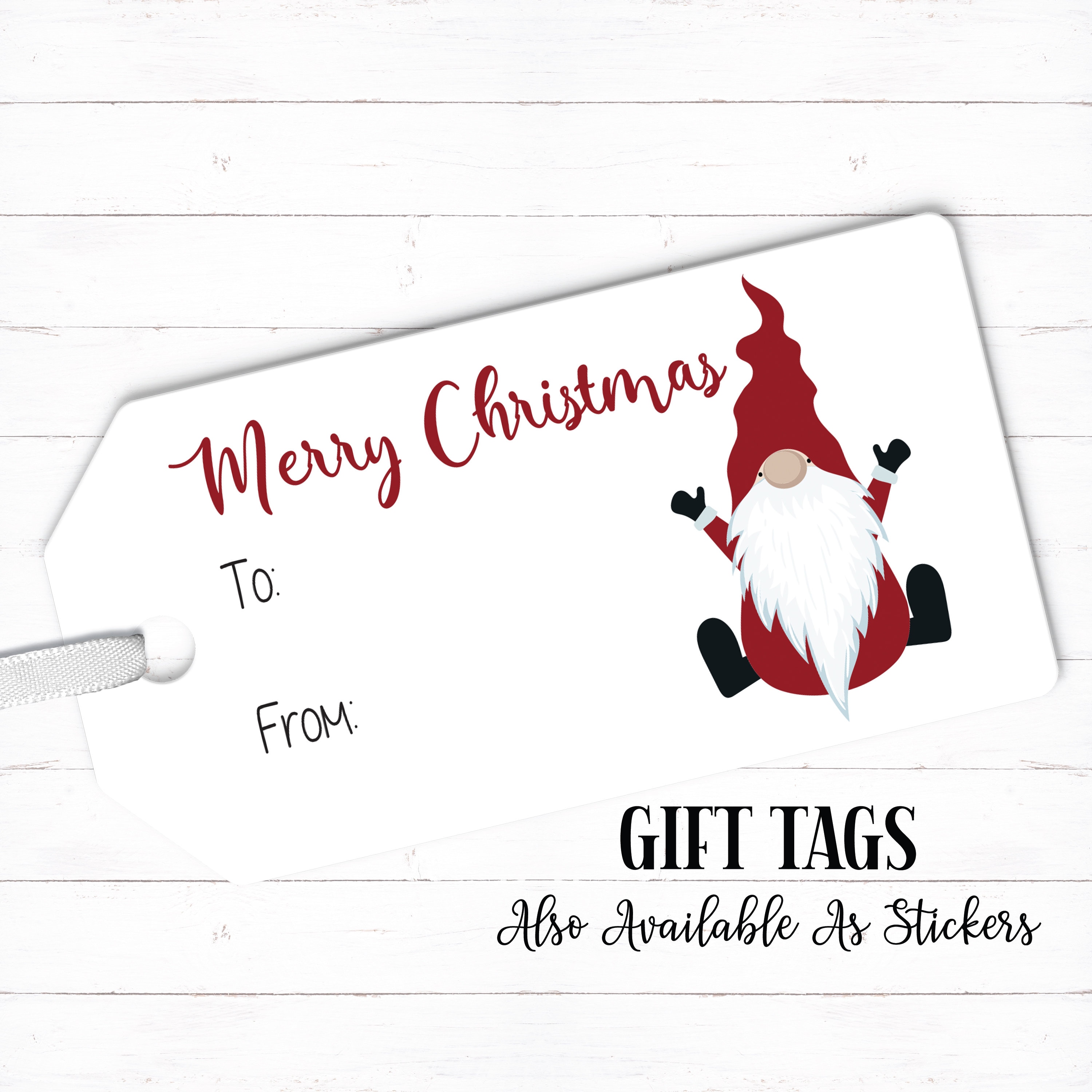 Christmas Gift Tag Gnome Gift Tag Christmas Tag Gnome Tag | Etsy