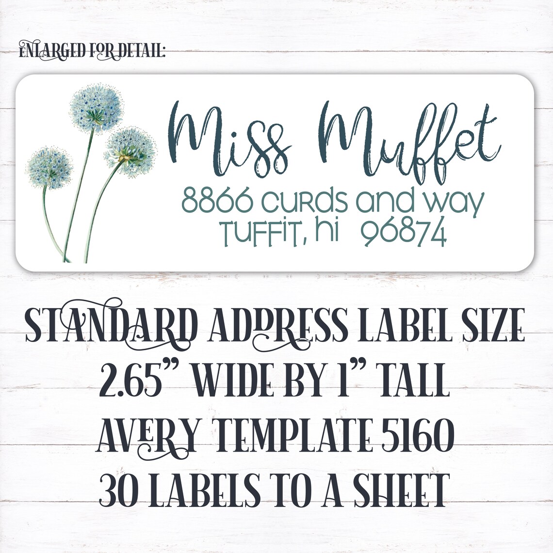 Dandelion Address Label Wild Flower Envelope Label Dandelion | Etsy