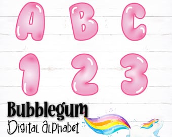 Printable Digital Alphabet Letters, Bubble Letters, Bubble Alphabet ...