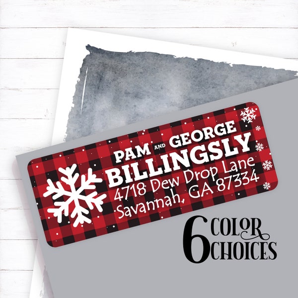 Buffalo Plaid Label - Etsy