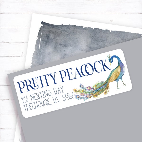 Peacock Label - Etsy