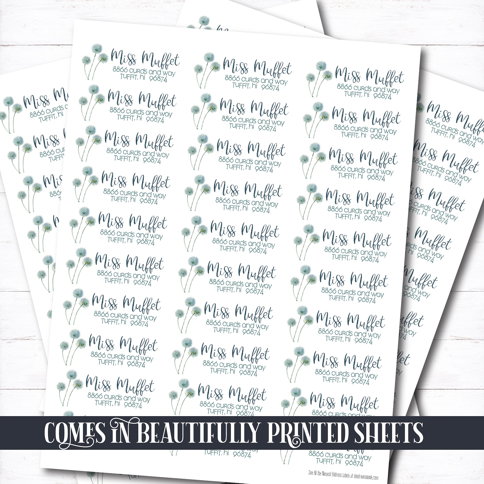 Dandelion Address Label Wild Flower Envelope Label Dandelion | Etsy