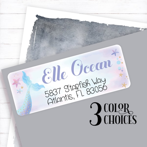 Mermaid Labels - Etsy