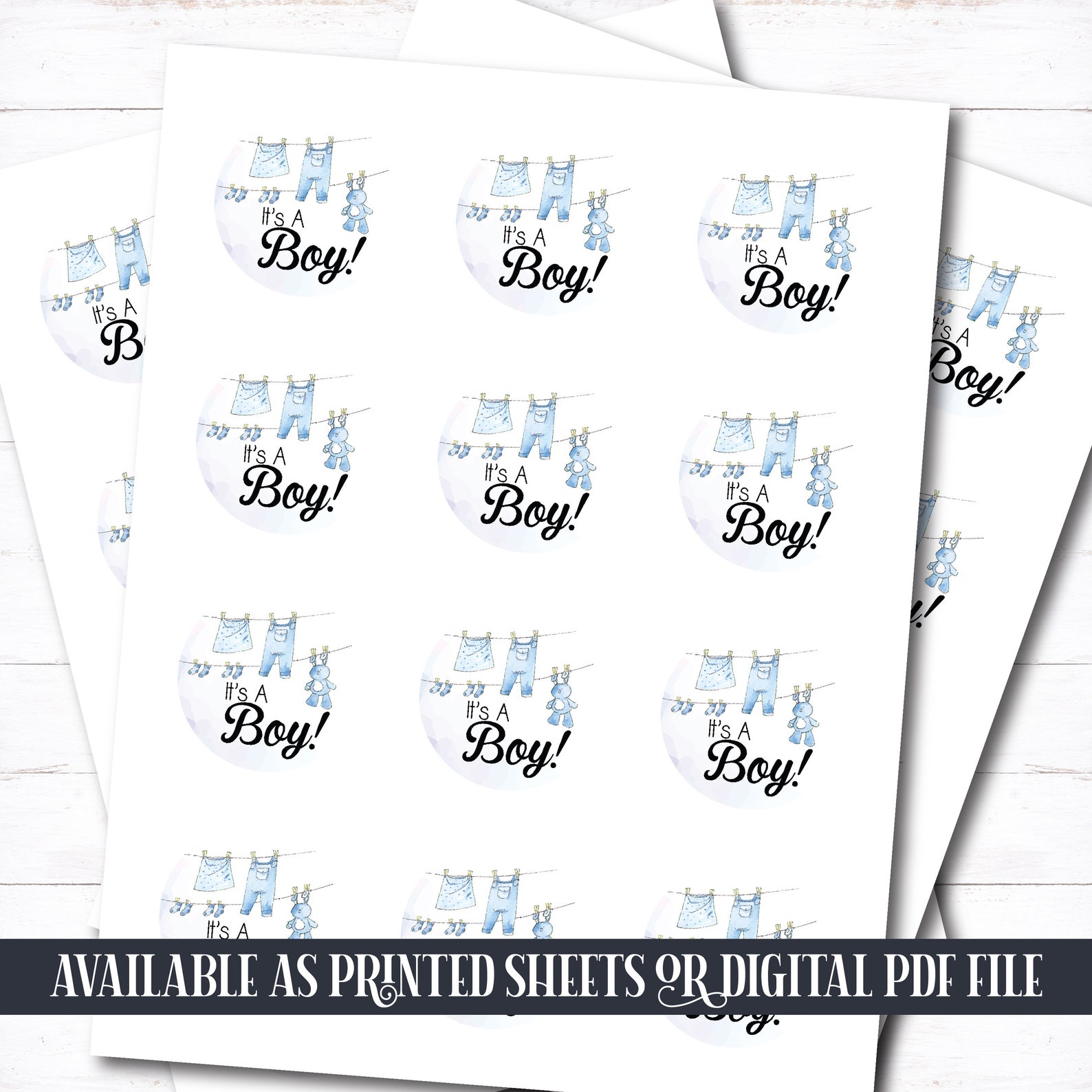 Its A Boy Stickers Round Stickers Baby Shower Labels Baby | Etsy