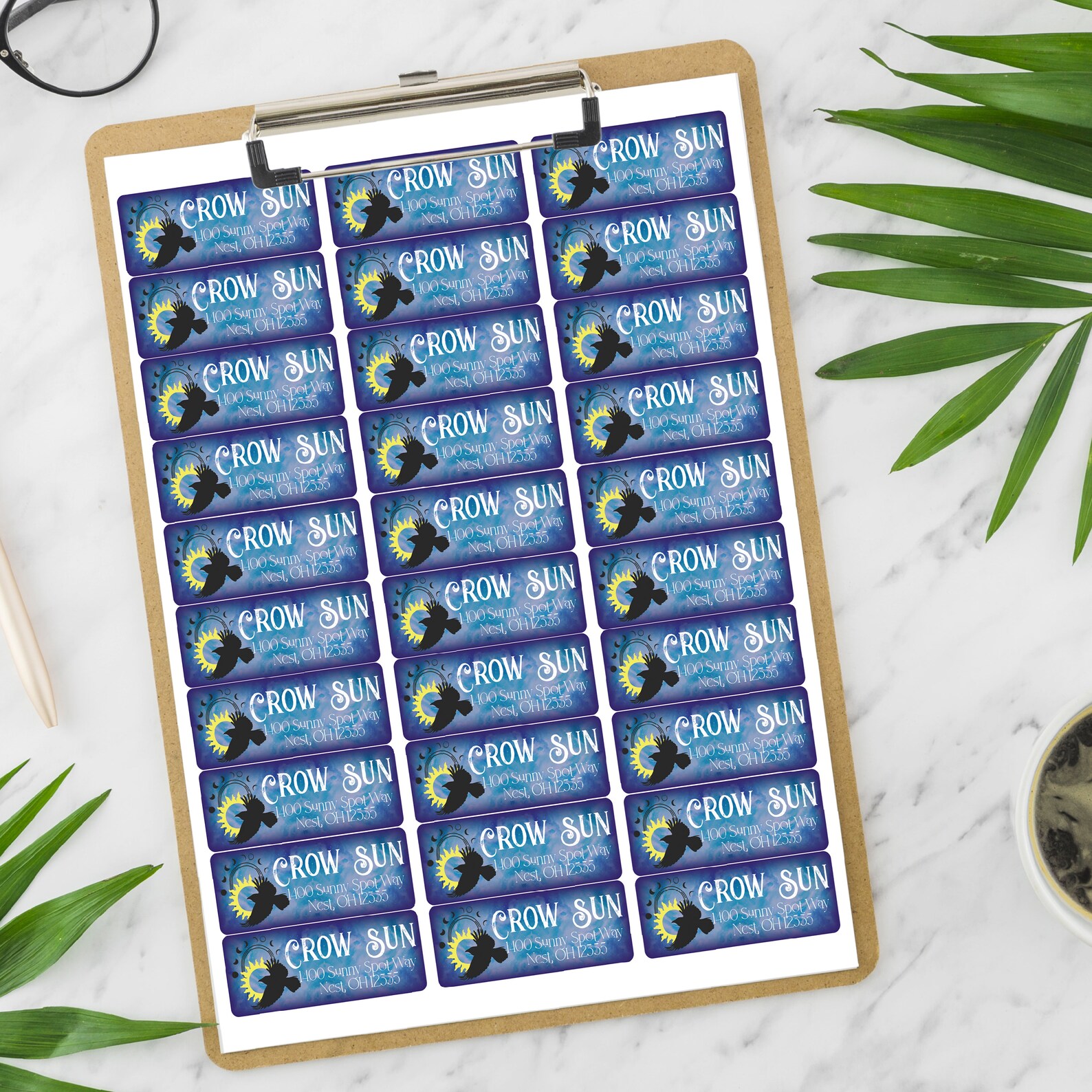 Gothic Address Label, Gothic Raven, Raven, Crow Address Sticker, Witchy ...