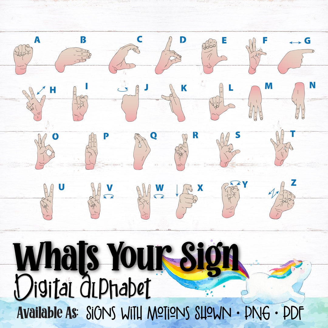 Sign Language Printable Digital Alphabet Letters, Diverse Letters ...