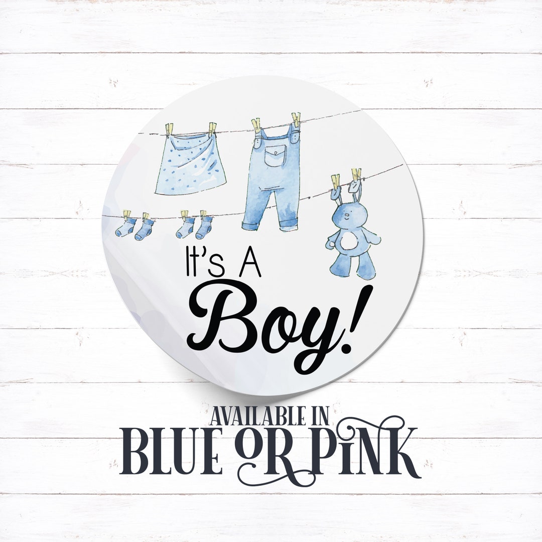Its A Boy Stickers, Round Stickers, Baby Shower Labels, Baby Shower ...