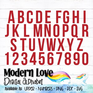 Printable Digital Alphabet Letters, Printable Numbers, Printable ...
