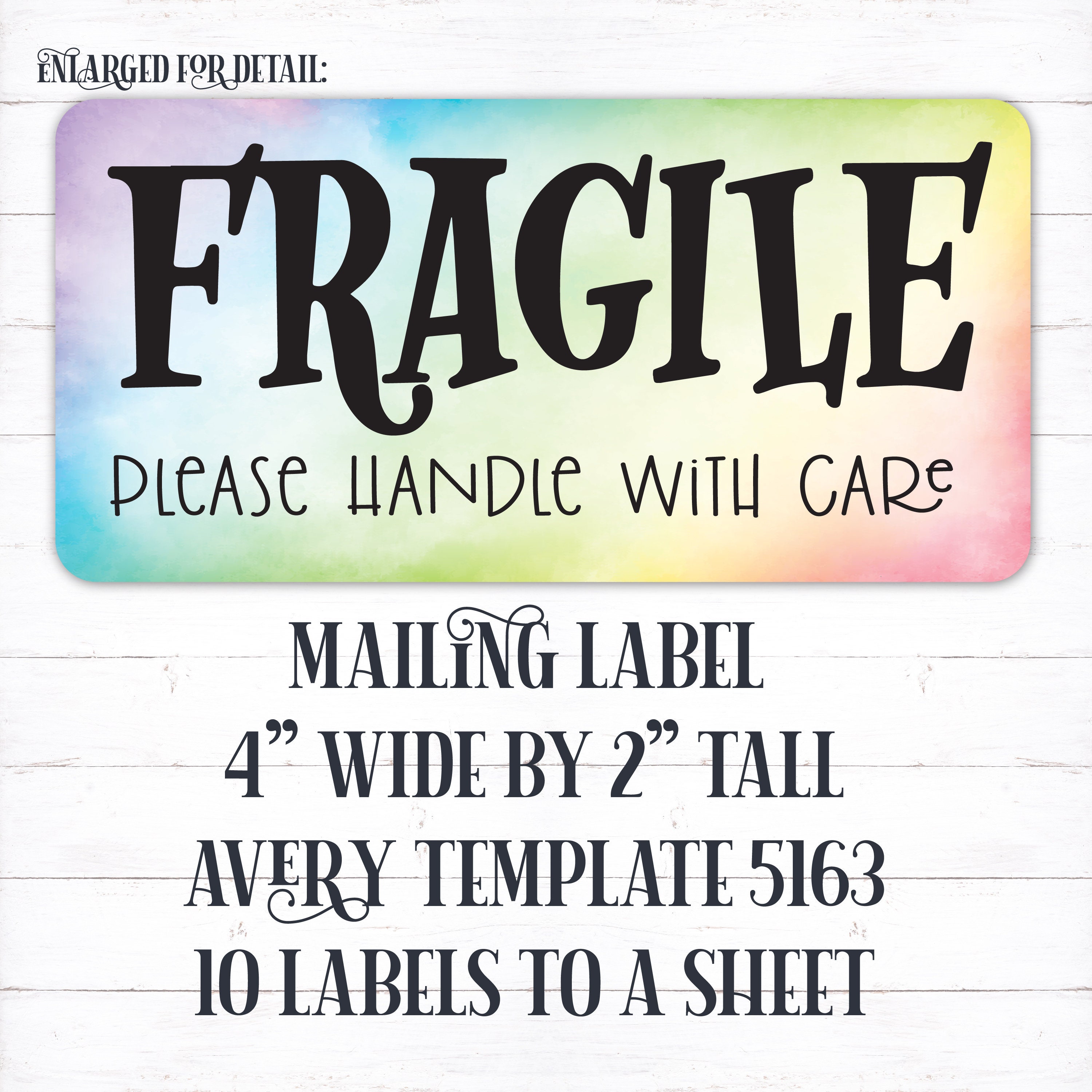 Fragile Shipping Sticker Handle With Care Packaging Sticker | Etsy