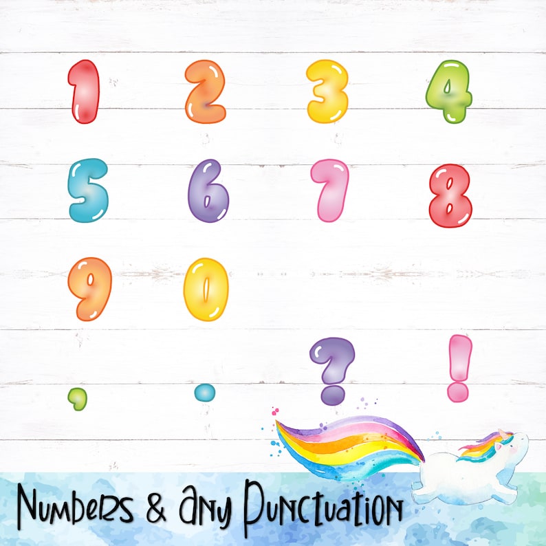Rainbow Bubble Letter Alphabet, Cartoon Font (PNG, PDF, SVG) - Etsy