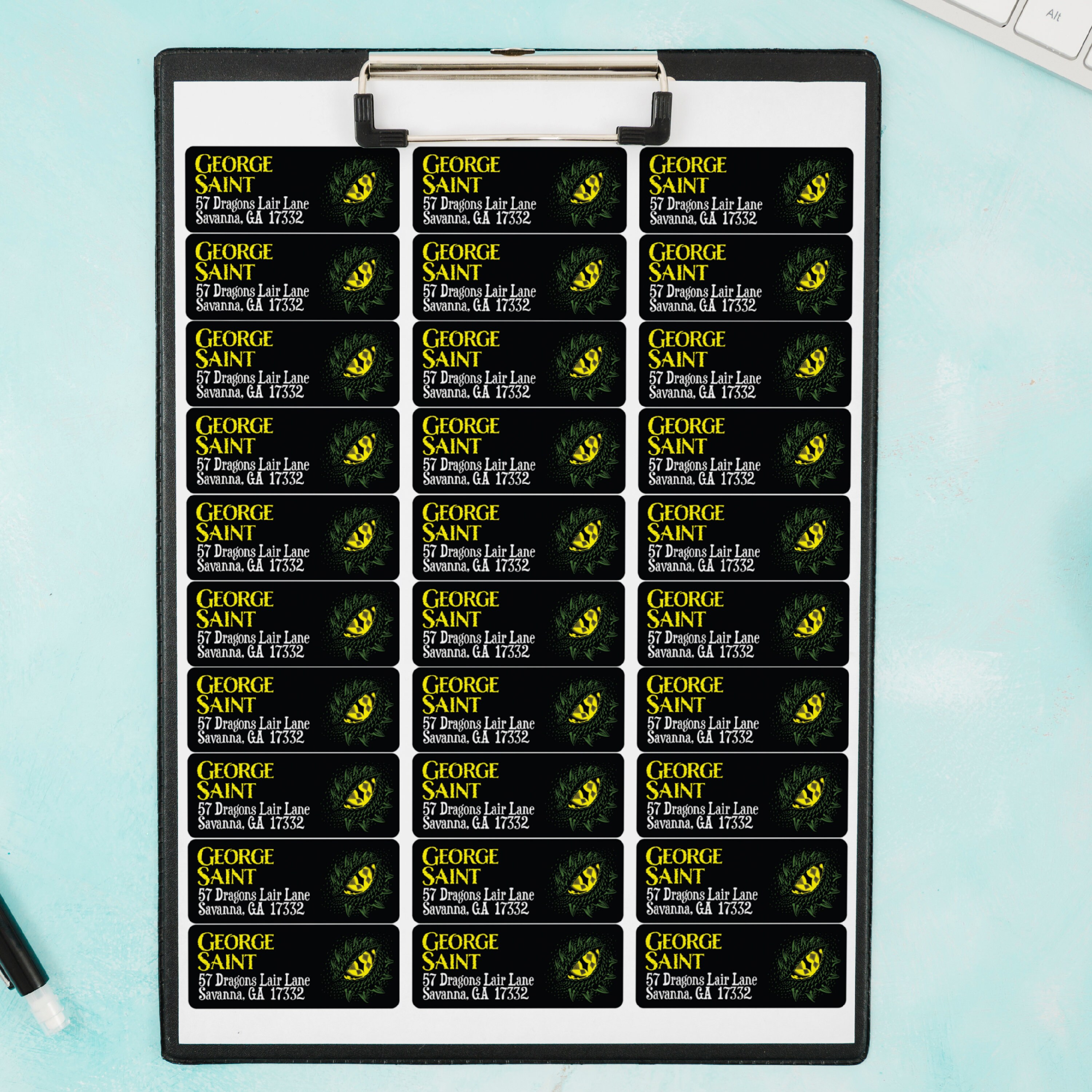 Dragon Address Label Dragon's Eye Address Label Fantasy - Etsy UK