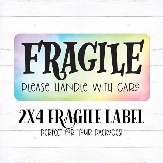 Fragile Shipping Sticker Handle With Care Packaging Sticker | Etsy