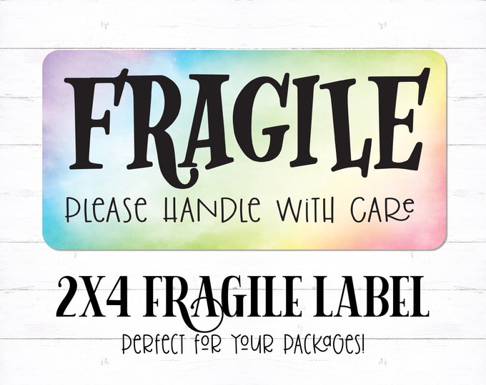 Fragile Shipping Sticker, Handle With Care Packaging Sticker, Fragile ...