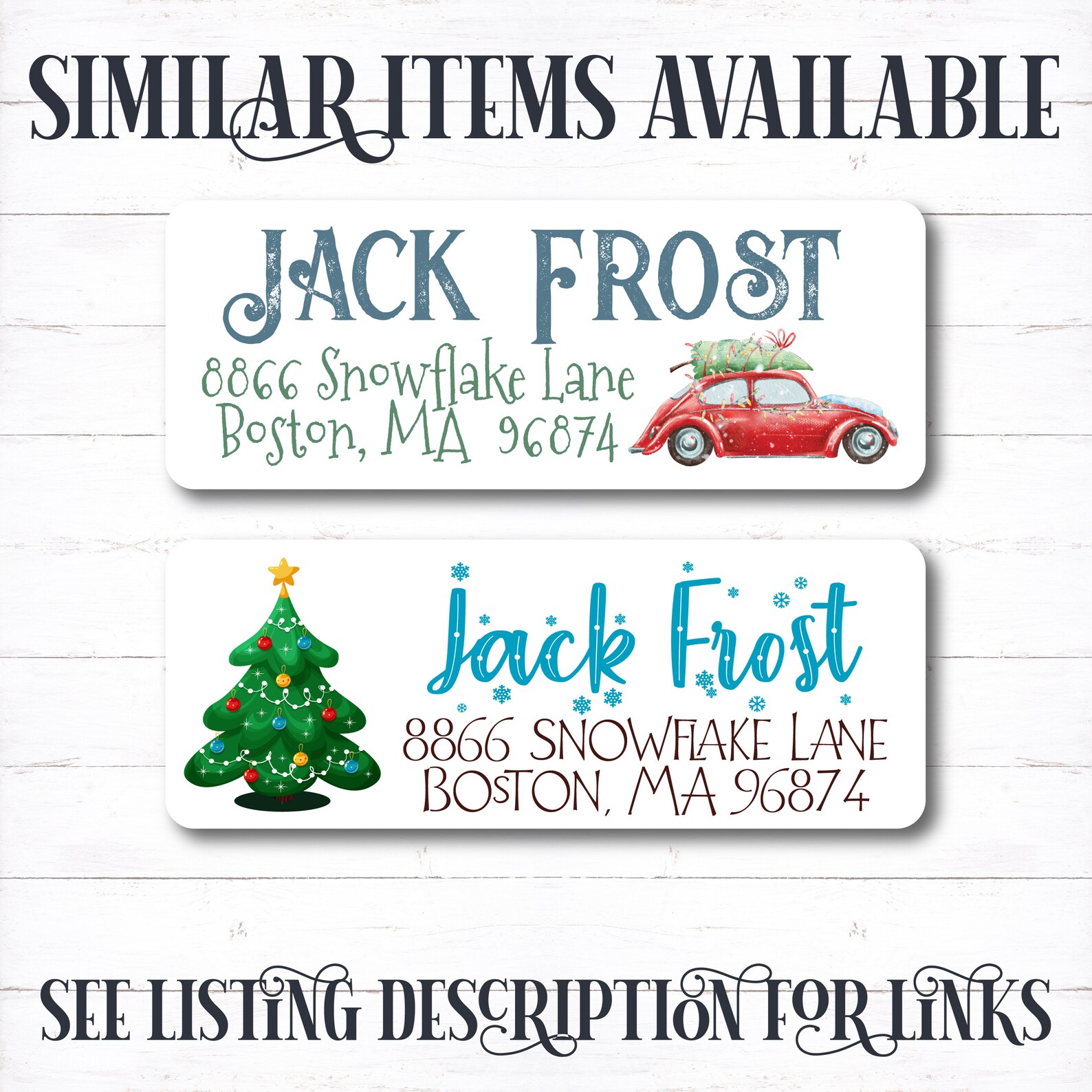 Christmas Personalized Address Christmas Address Return - Etsy