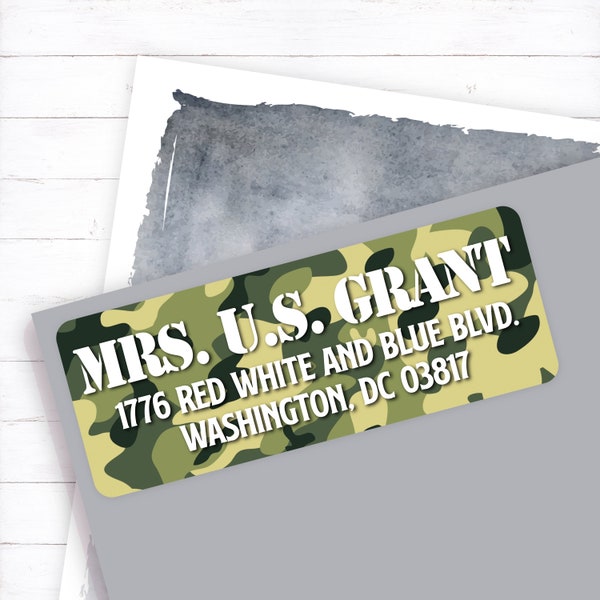 Military Return Address Labels - Etsy