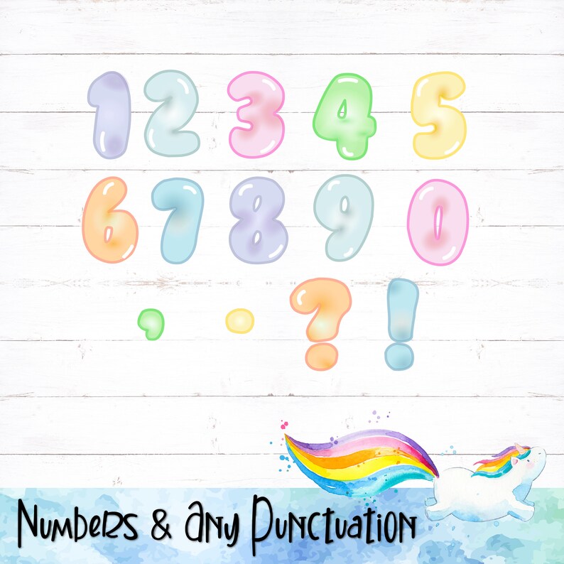 Pastel Printable Digital Alphabet Letters, Bubble Letters, Puff ...