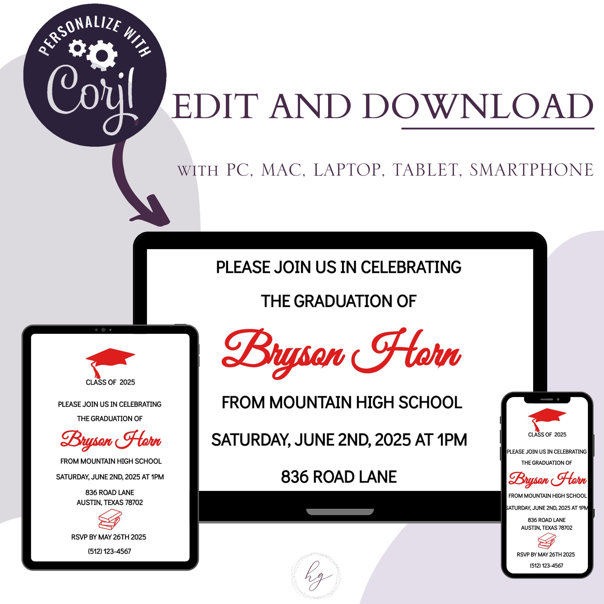 Graduation Party Invitation Template, Printable Graduation Party ...
