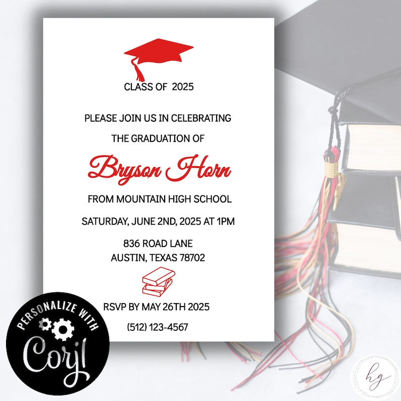 Graduation Party Invitation Template, Printable Graduation Party ...