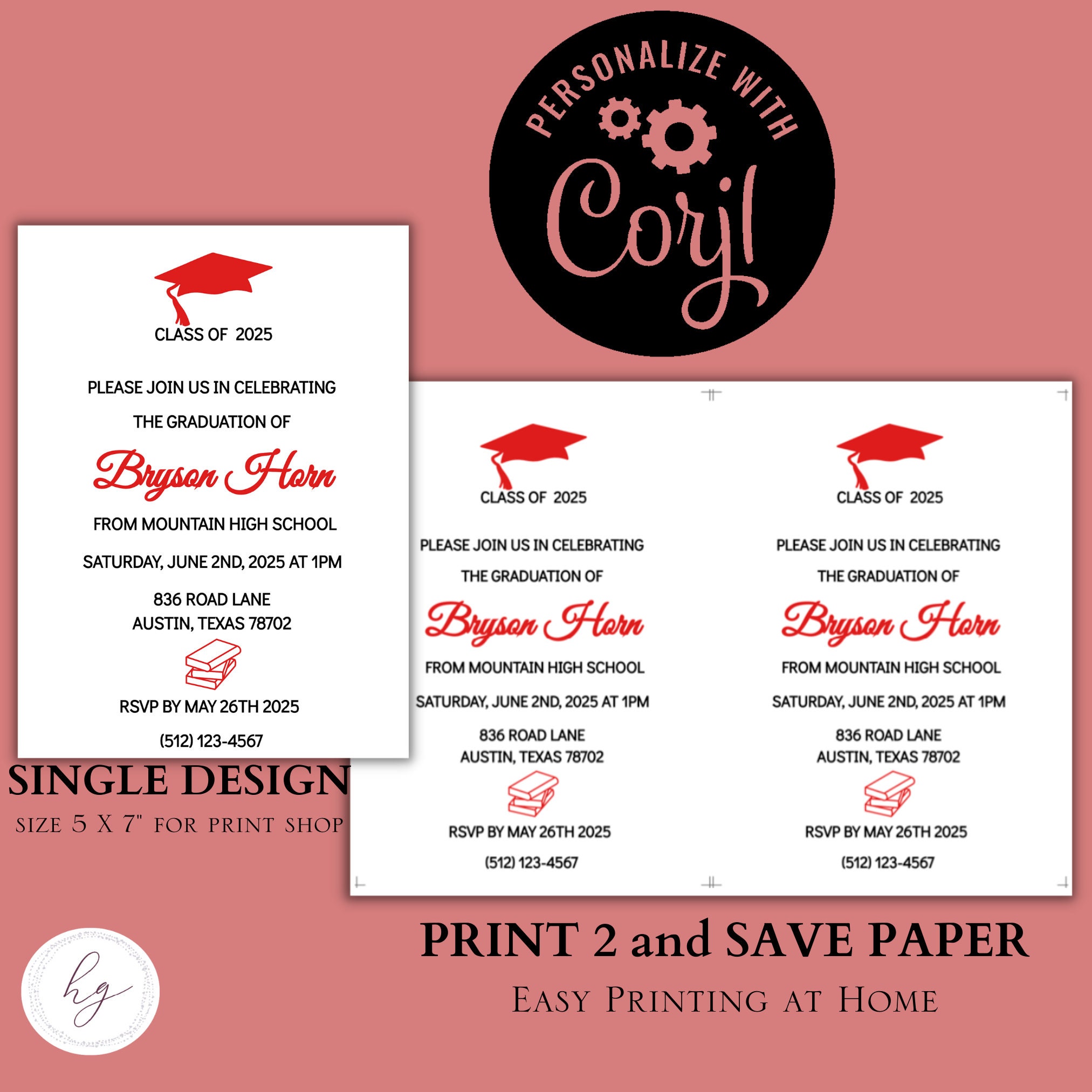 Graduation Party Invitation Template, Printable Graduation Party ...
