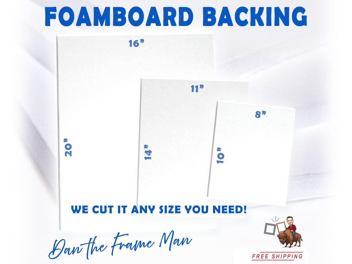 Acid-free Foamboard Backing: Custom Size for Framing & Crafts - Etsy