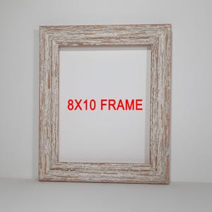 8x10 Rustic White, Solid Wood Picture Frame - Etsy